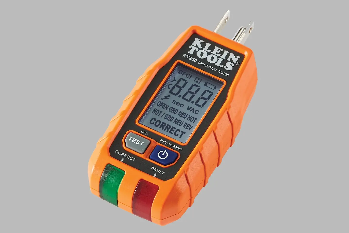 Klein Tools RT250 GFCI Outlet Tester with LCD Display - Tools Trove